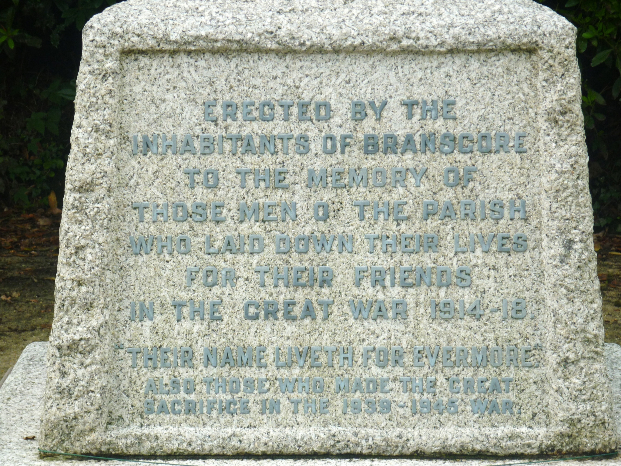 BRANSGORE - War Memorials Online
