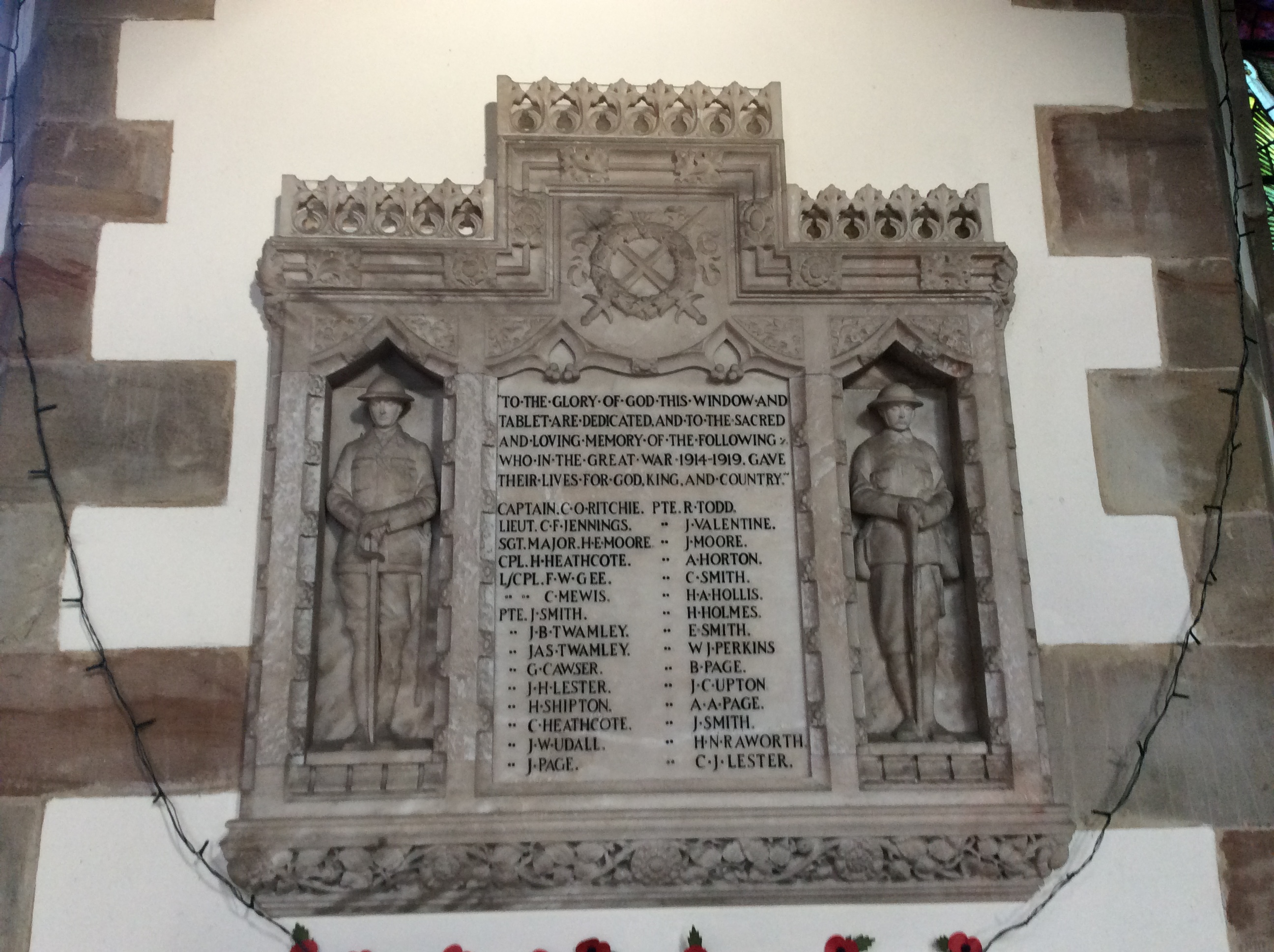 YOXALL PARISH CHURCH MEMORIAL TABLETS AND WINDOW - War Memorials Online