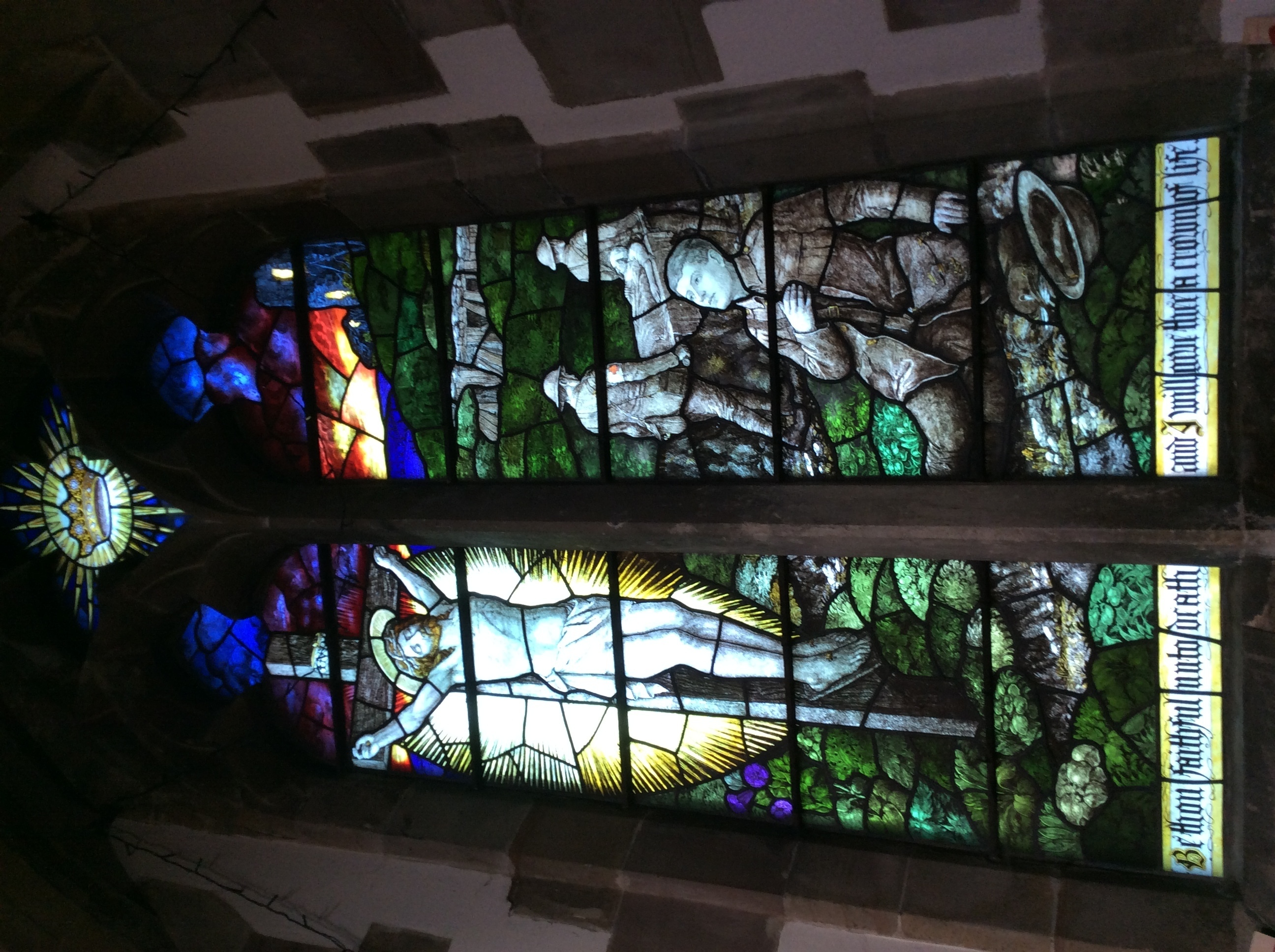 YOXALL PARISH CHURCH MEMORIAL TABLETS AND WINDOW