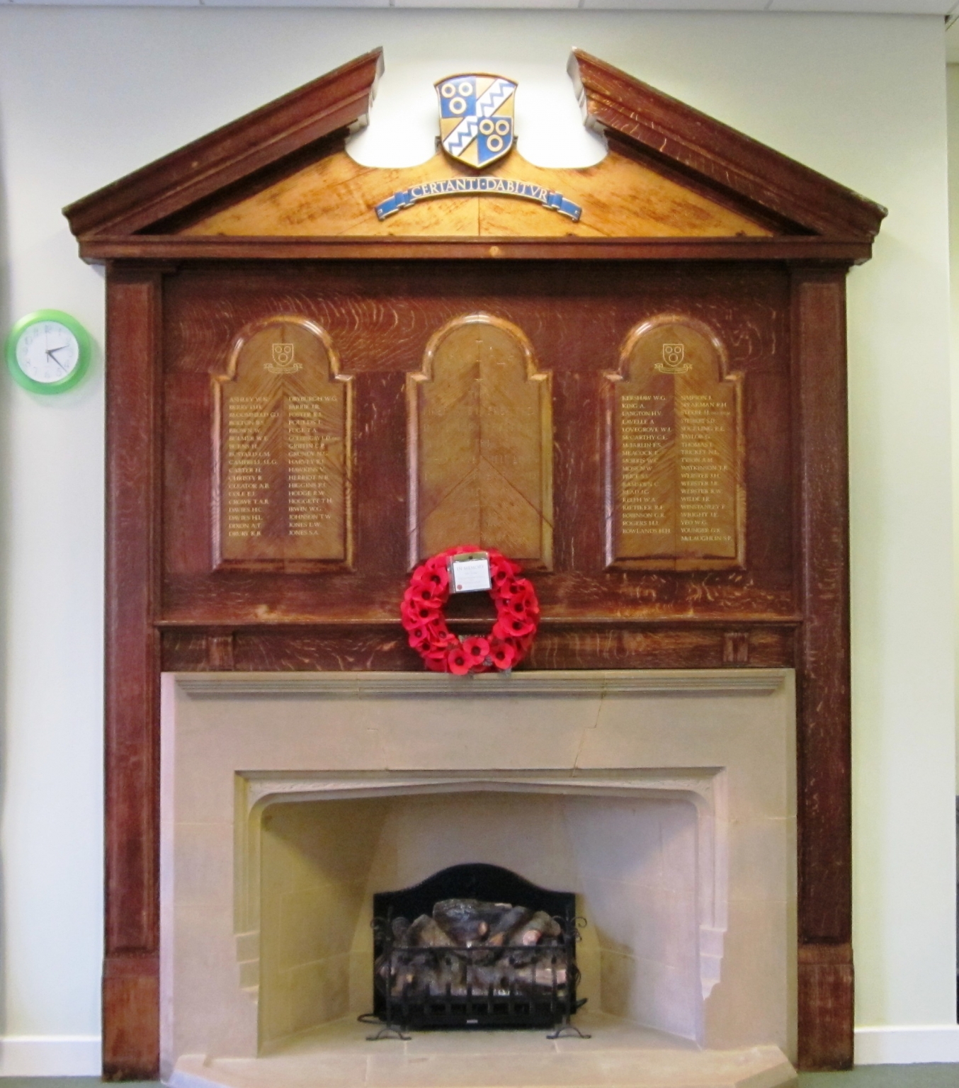 THE OLDERSHAW ACADEMY FIREPLACE - War Memorials Online