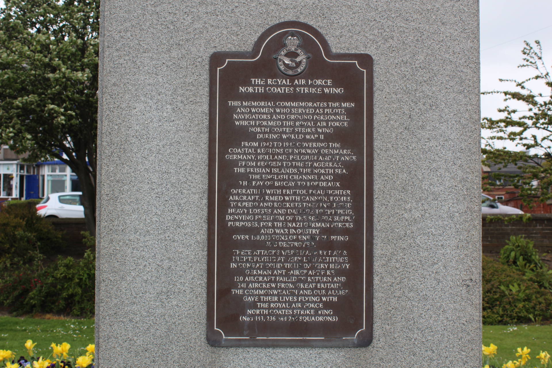 Cleethorpes (RAF North Coates Strike Wing memorial)