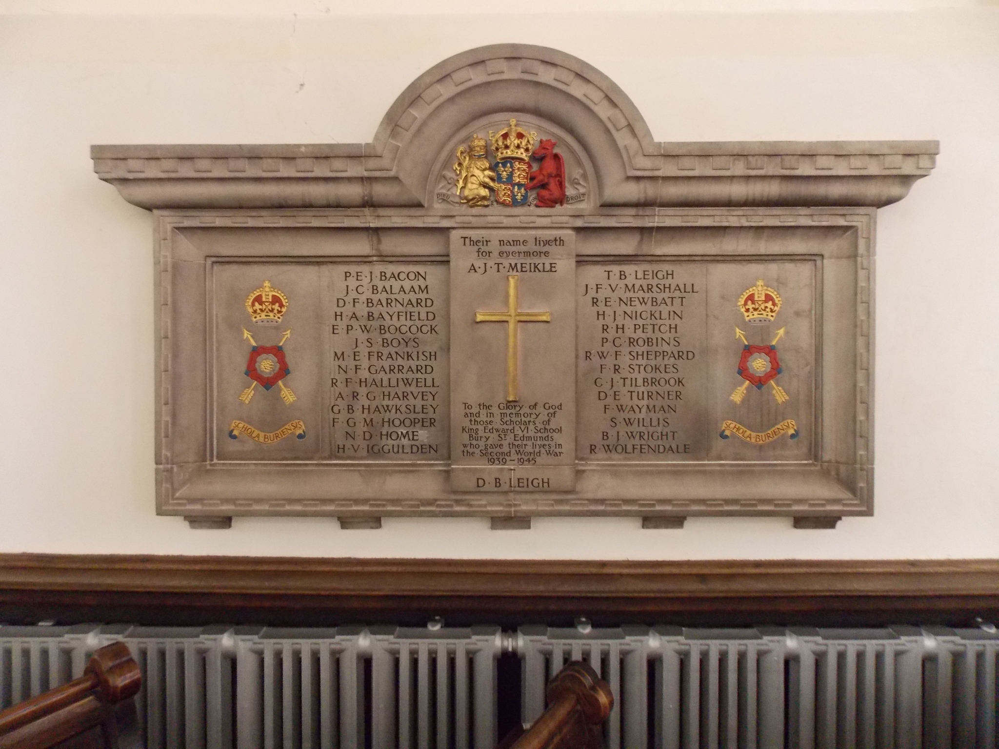 King Edward VI School WW2 Memorial - War Memorials Online