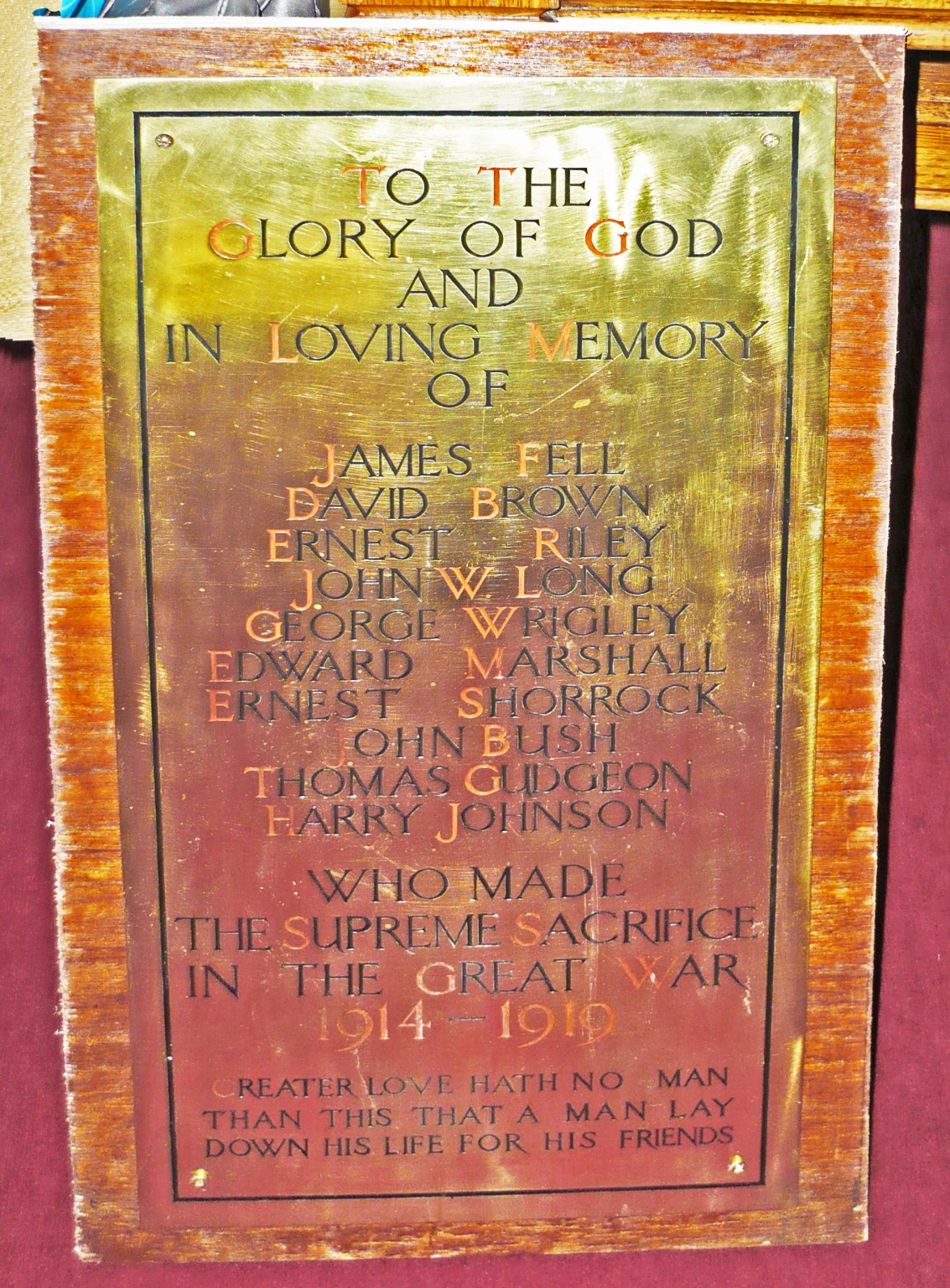 Clitheroe (Waterloo Wesleyan Chapel WWI fallen plaque) - War Memorials ...