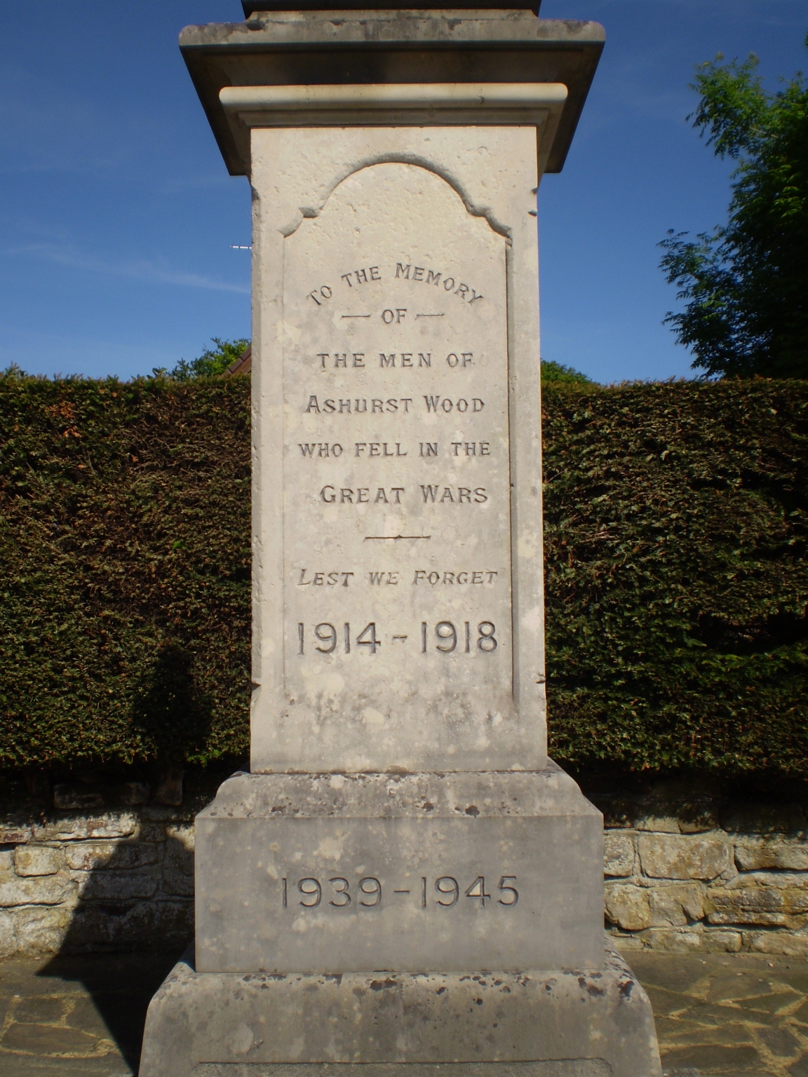 Ashurst Wood Parish Memorial - War Memorials Online