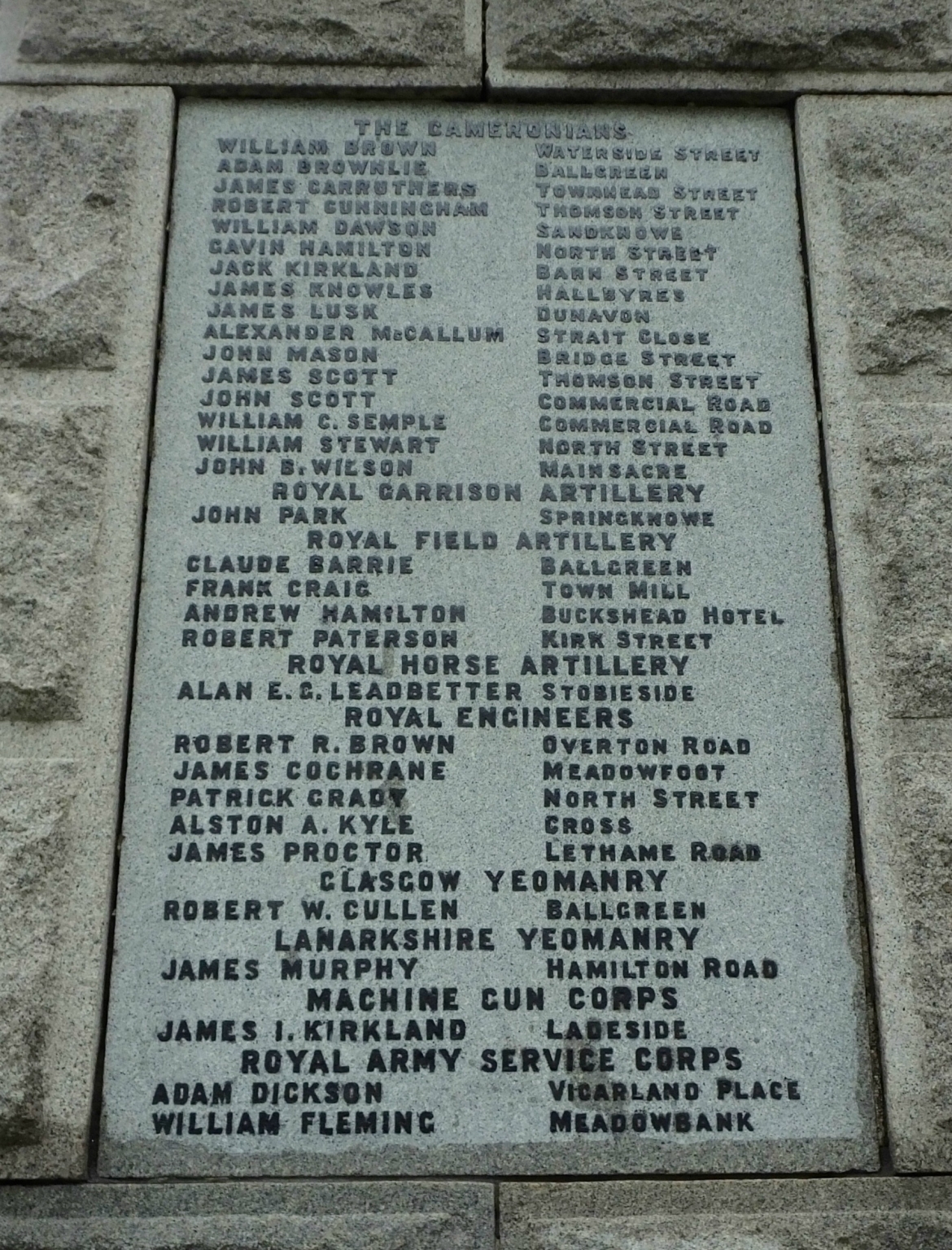Strathaven (Men of Avondale) - War Memorials Online