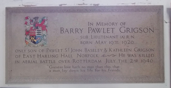 Sub. Lt.(A) Barry P. Grigson, R.N.