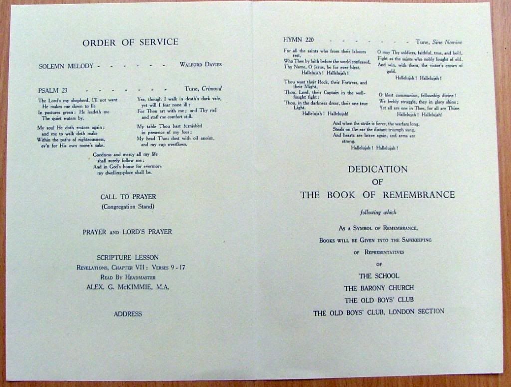 Allan Glen's School WW2