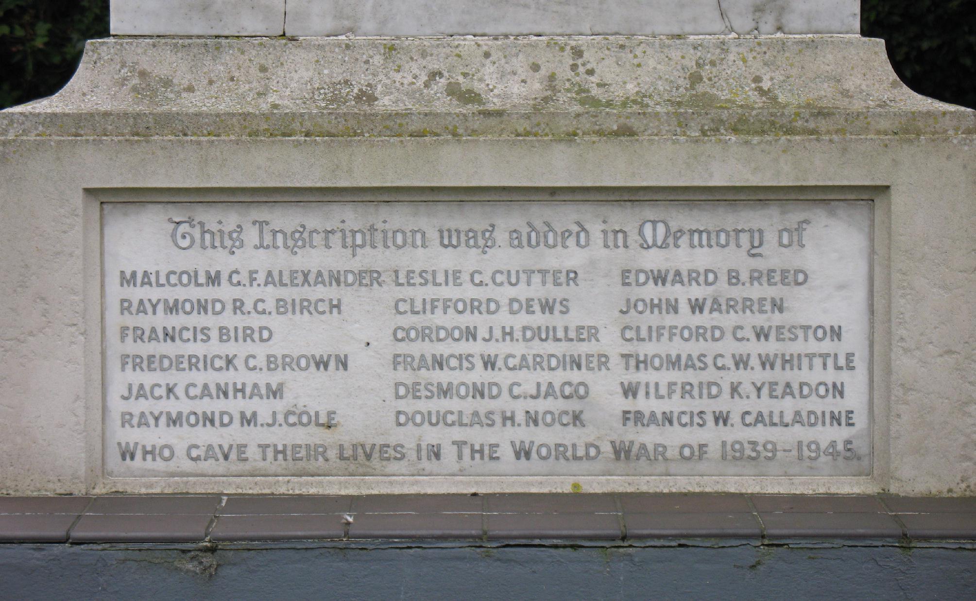 Walton-on-the-Naze War Memorial