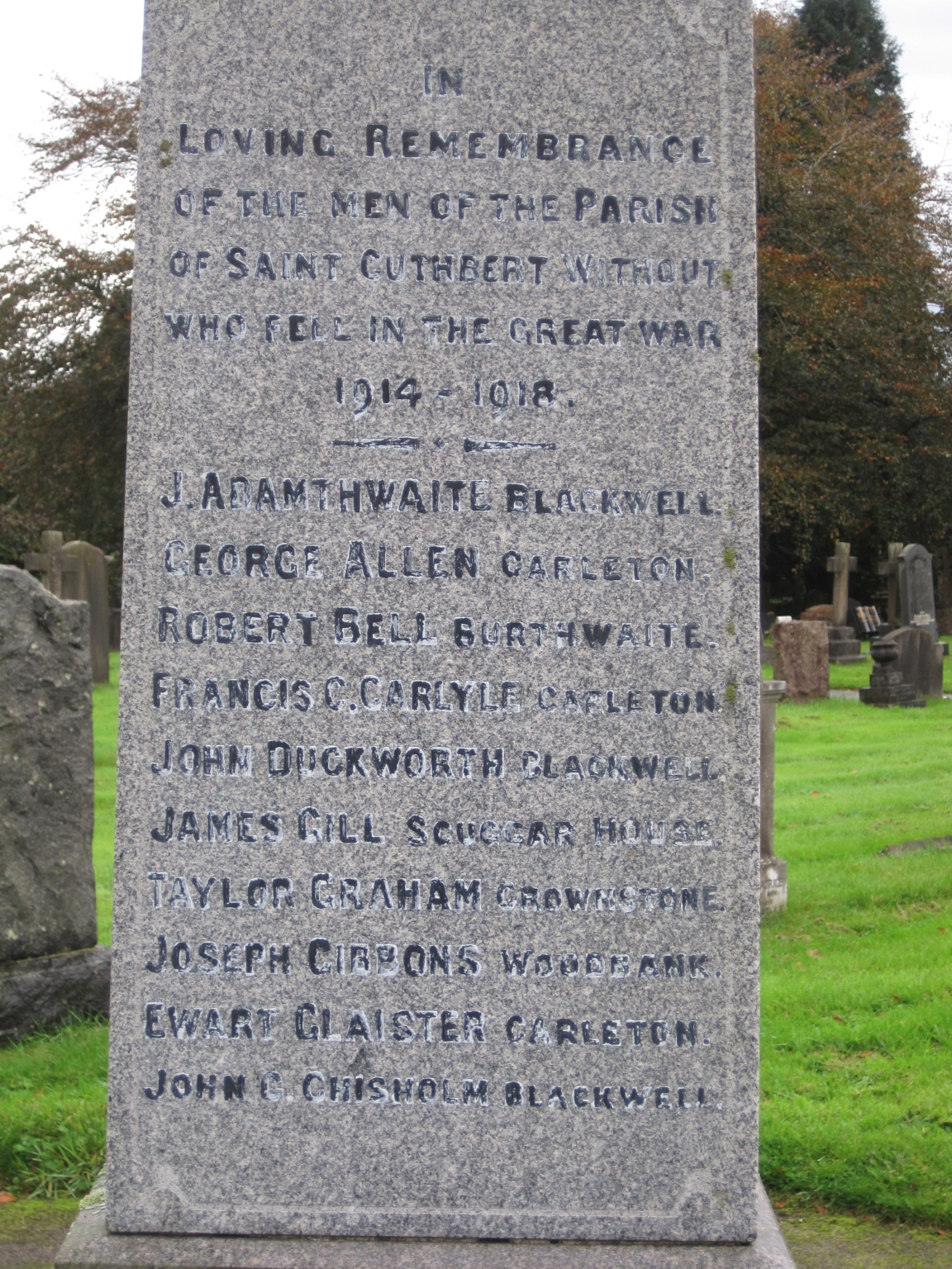 Upperby, Carlisle- Parish of St Cuthbert without, which includes ...