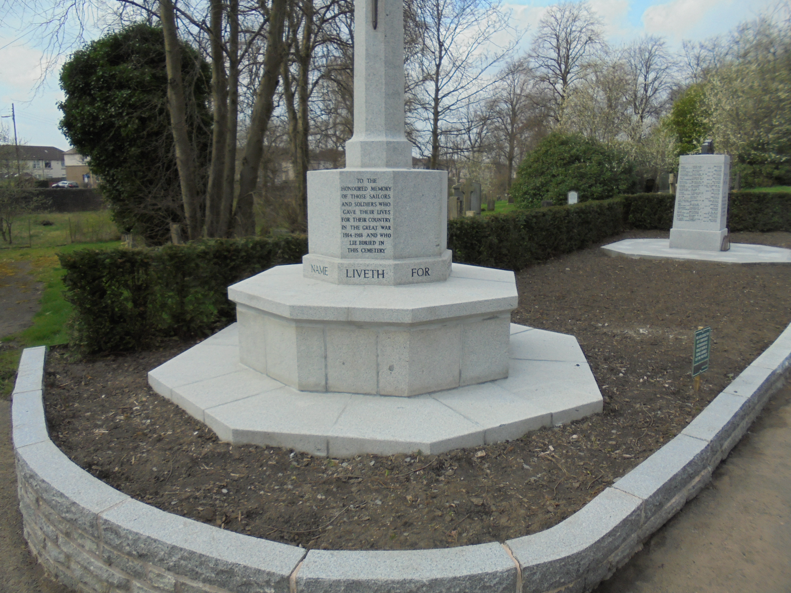 Riddrie Park Cemetery CWGC Cross - War Memorials Online