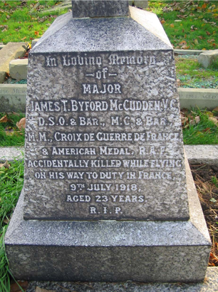 J T B McCudden VC.; J A McCudden and A S Spears