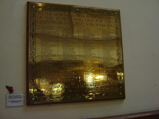 Birkenhead Institute School WWI