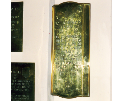 17th Battalion West Yorkshire Regiment WW1 (Leeds Bantams)