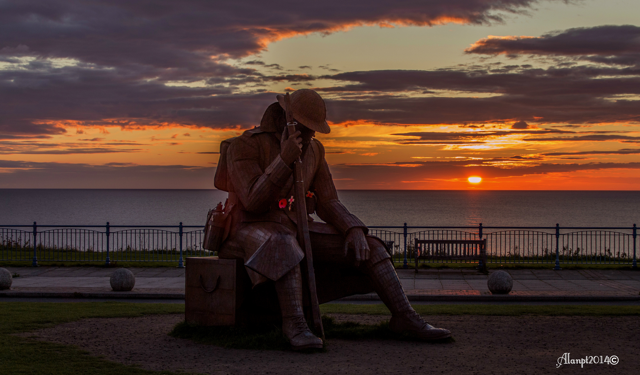 Seaham Sculpture of British Tommy War Memorial - War Memorials Online