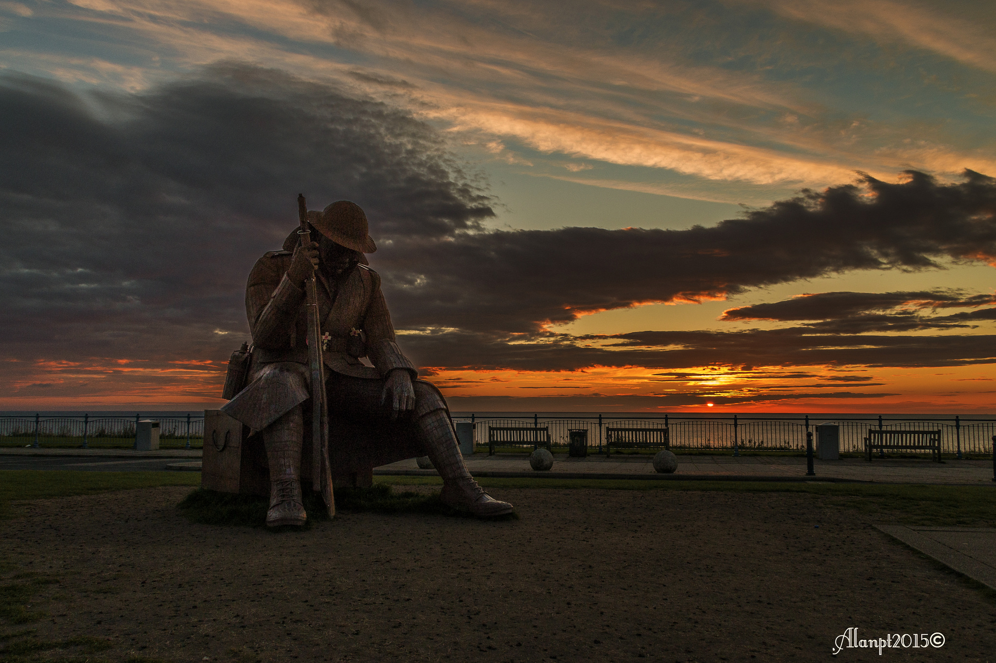 Seaham Sculpture of British Tommy War Memorial - War Memorials Online