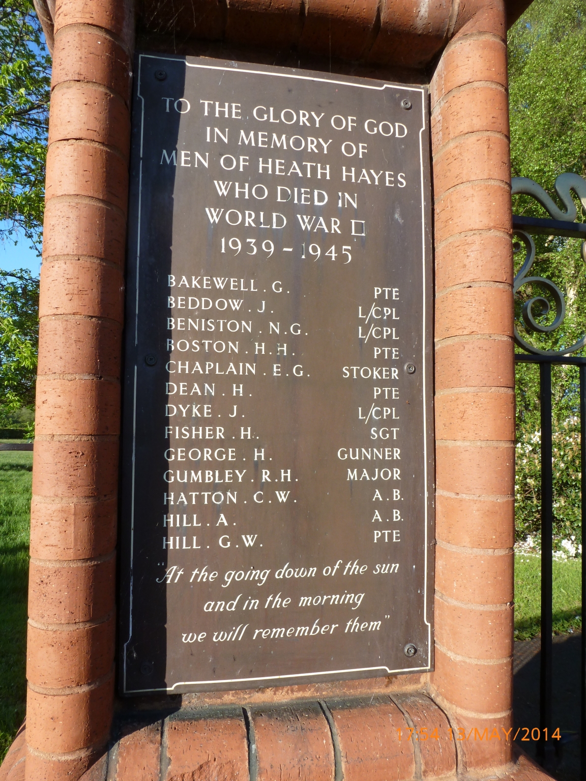 Heath Hayes War Memorial