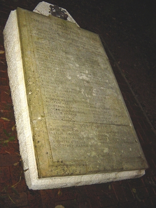 ICI LIMITED War Memorial, FLEETWOOD WORKS, Thornton