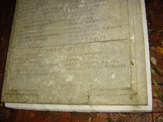 ICI LIMITED War Memorial, FLEETWOOD WORKS, Thornton