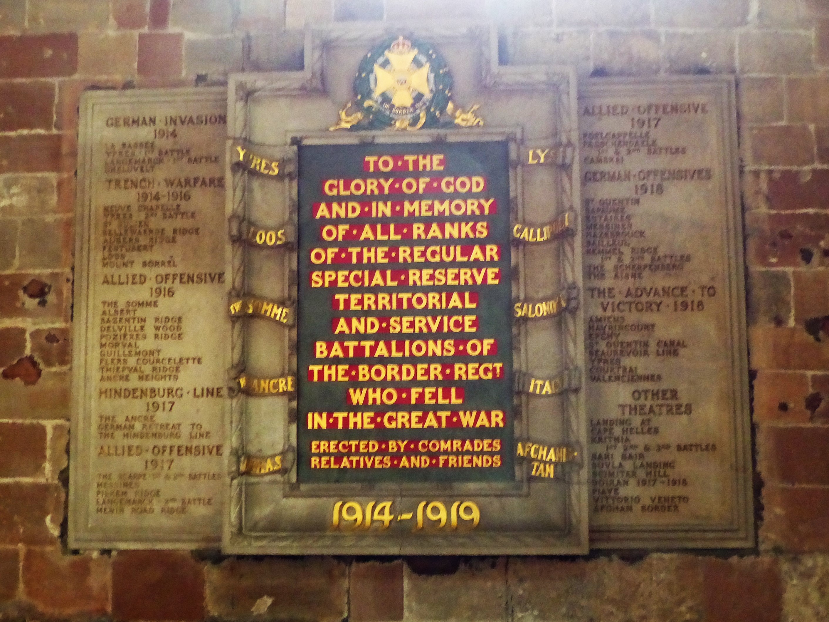 Border Regiment WW1 - War Memorials Online
