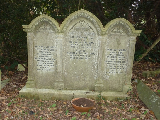 Lt Herman Alexander Coysgarne Sim and 2nd Lt Lancelot George Earle Sim