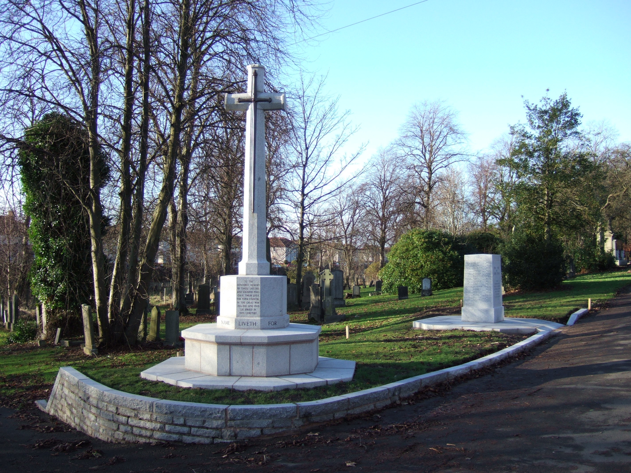 Riddrie Park Cemetery New War Memorial - War Memorials Online