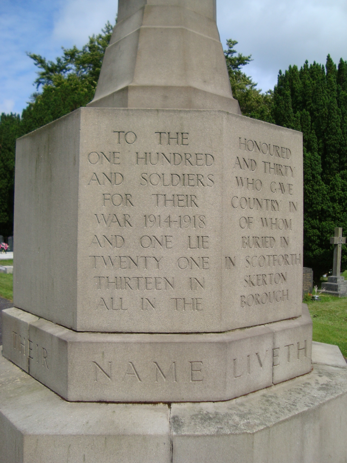 Quernmore Road Cemetery CWGC Cross WW1 - War Memorials Online