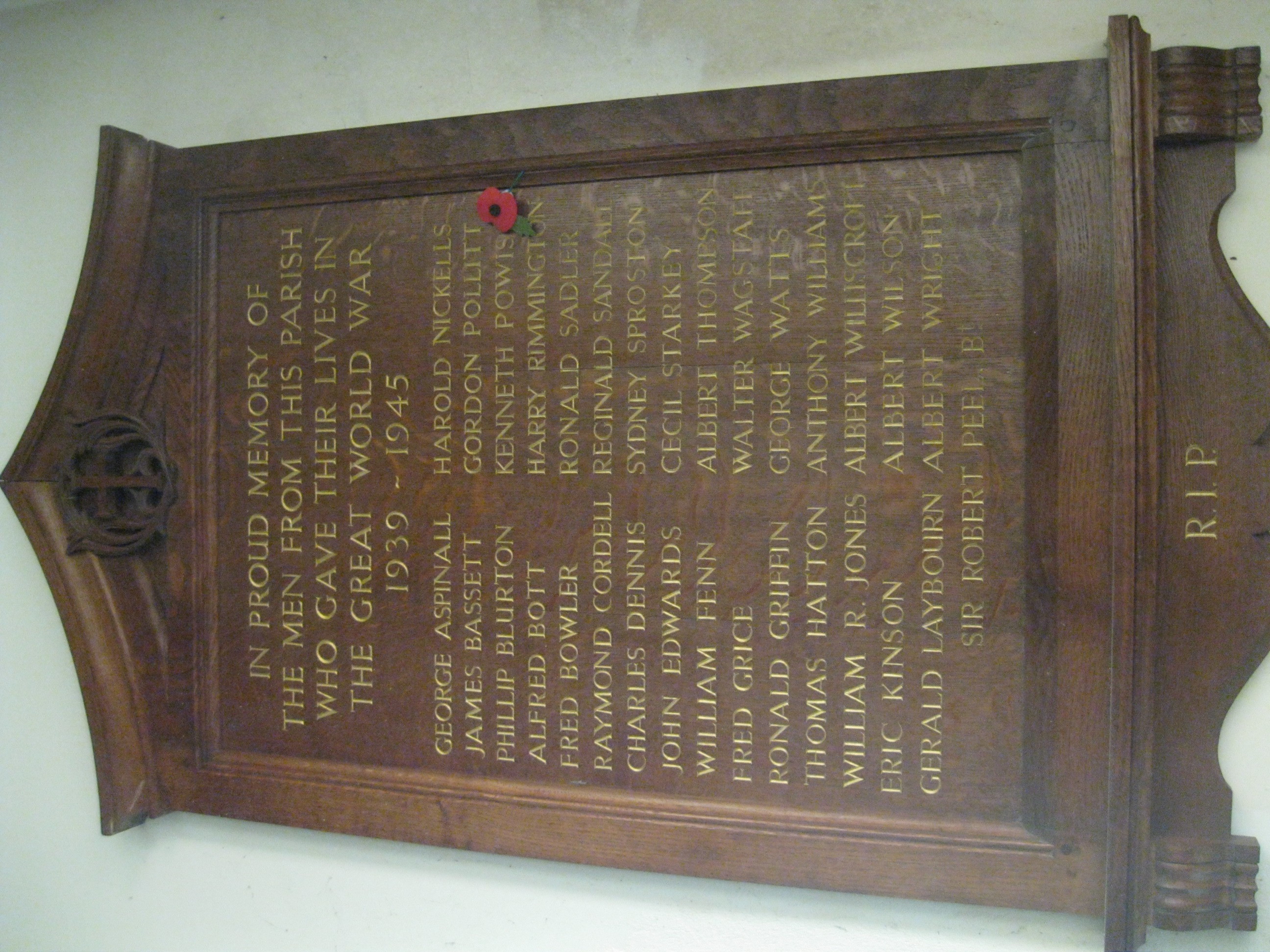 St Paul's Church WW2 - War Memorials Online