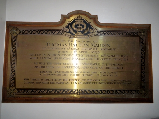 Second Lieutenant Thomas Hylton Madden