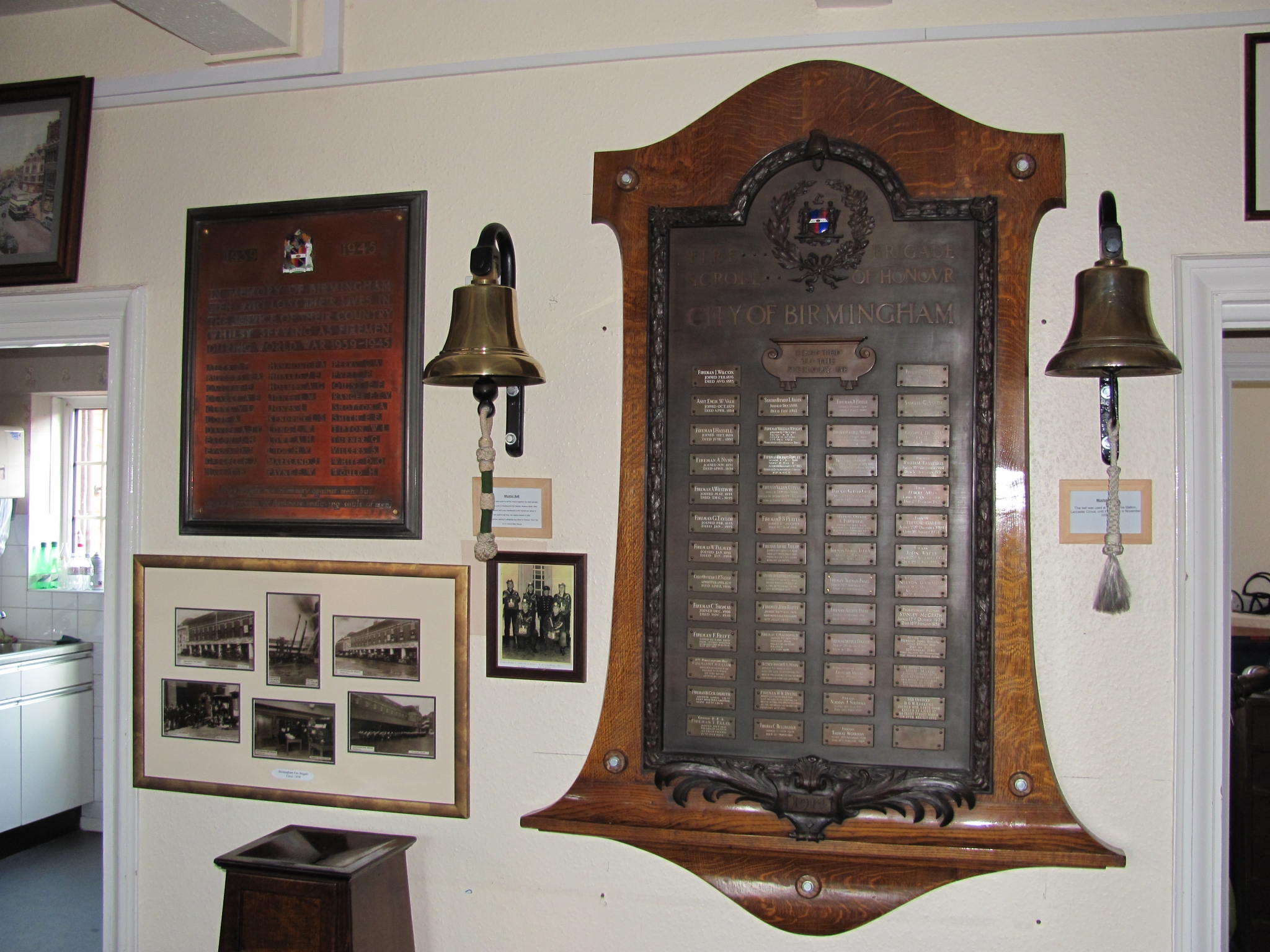 Birmingham Fire Brigade Scroll Of Honour