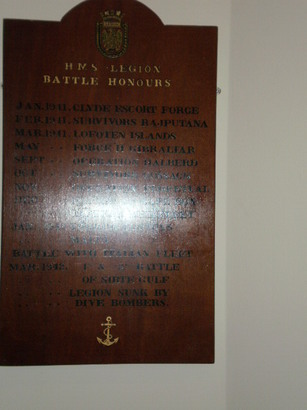 HMS Legion -Warship Week Plaques