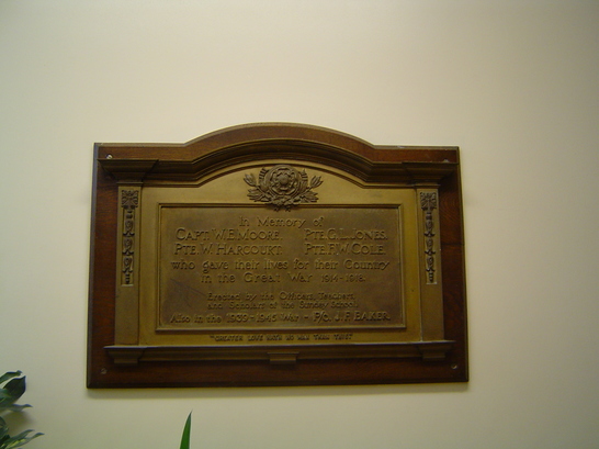 Sutton Coldfield Methodist Church War Memorial