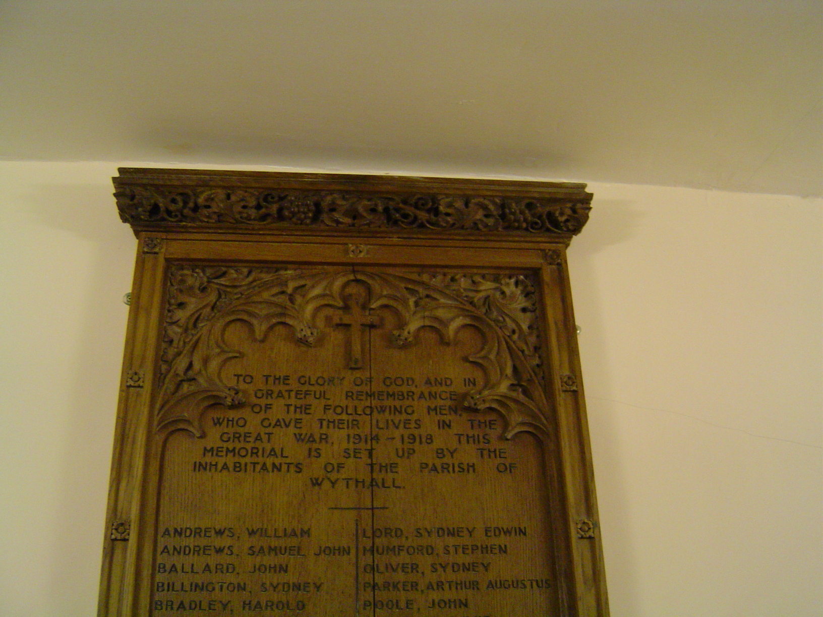 Wythall Baptist Church WW1