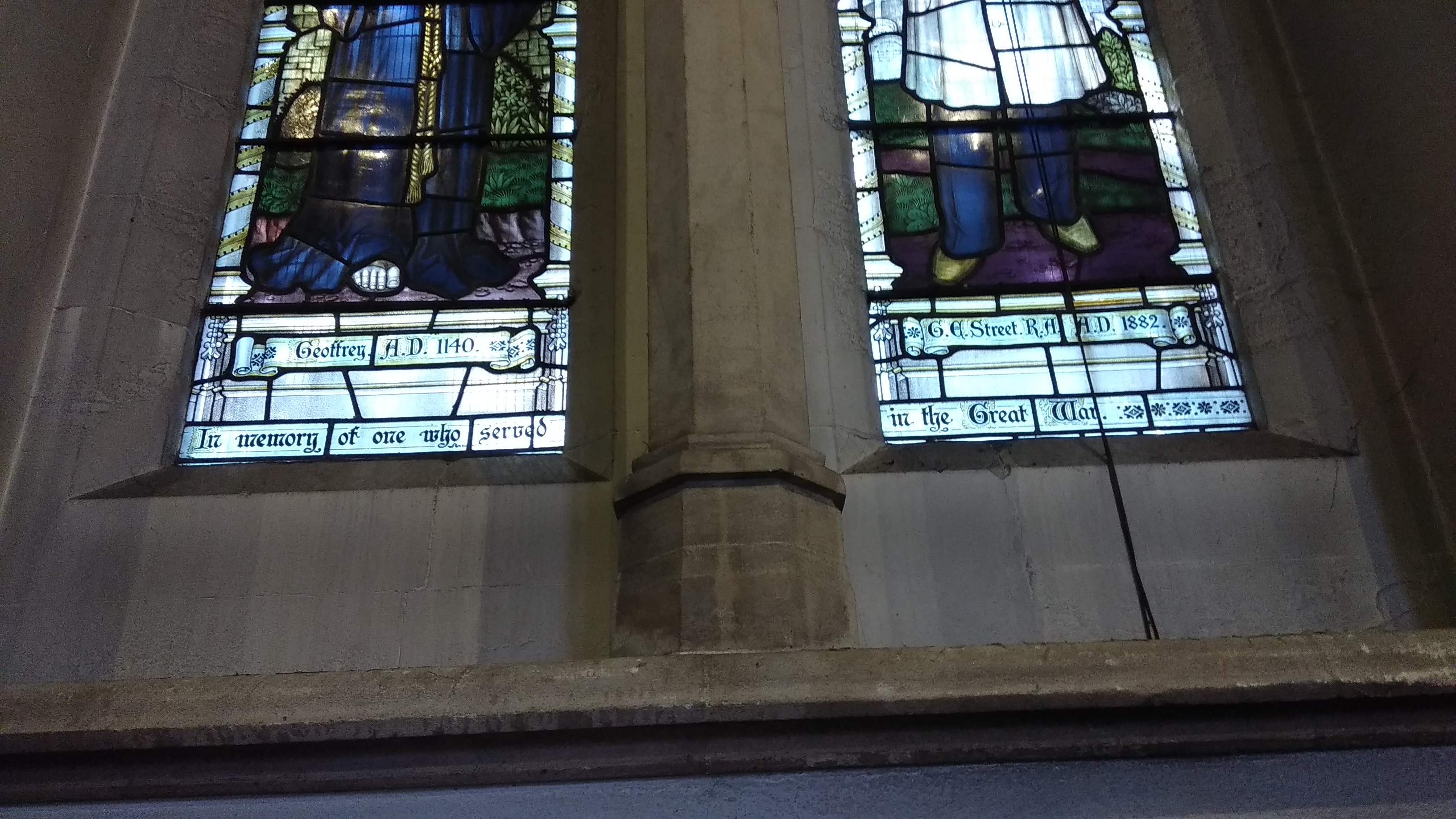 Stained glass window 'for one who served' - War Memorials Online