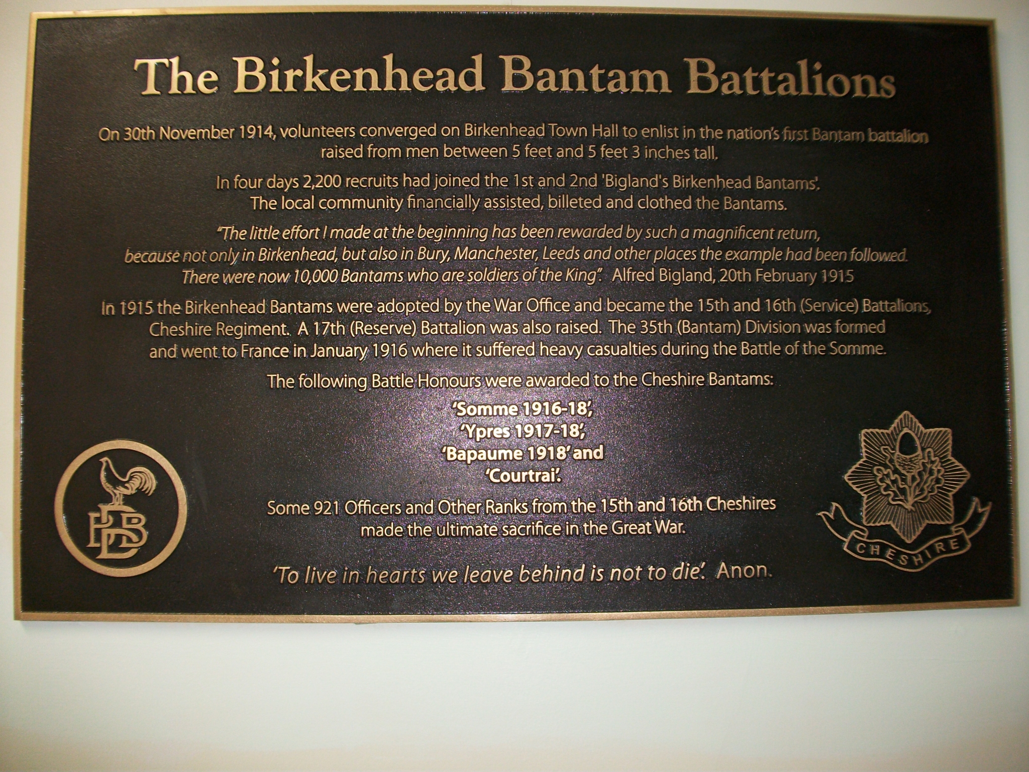 Birkenhead Bantam Battalions
