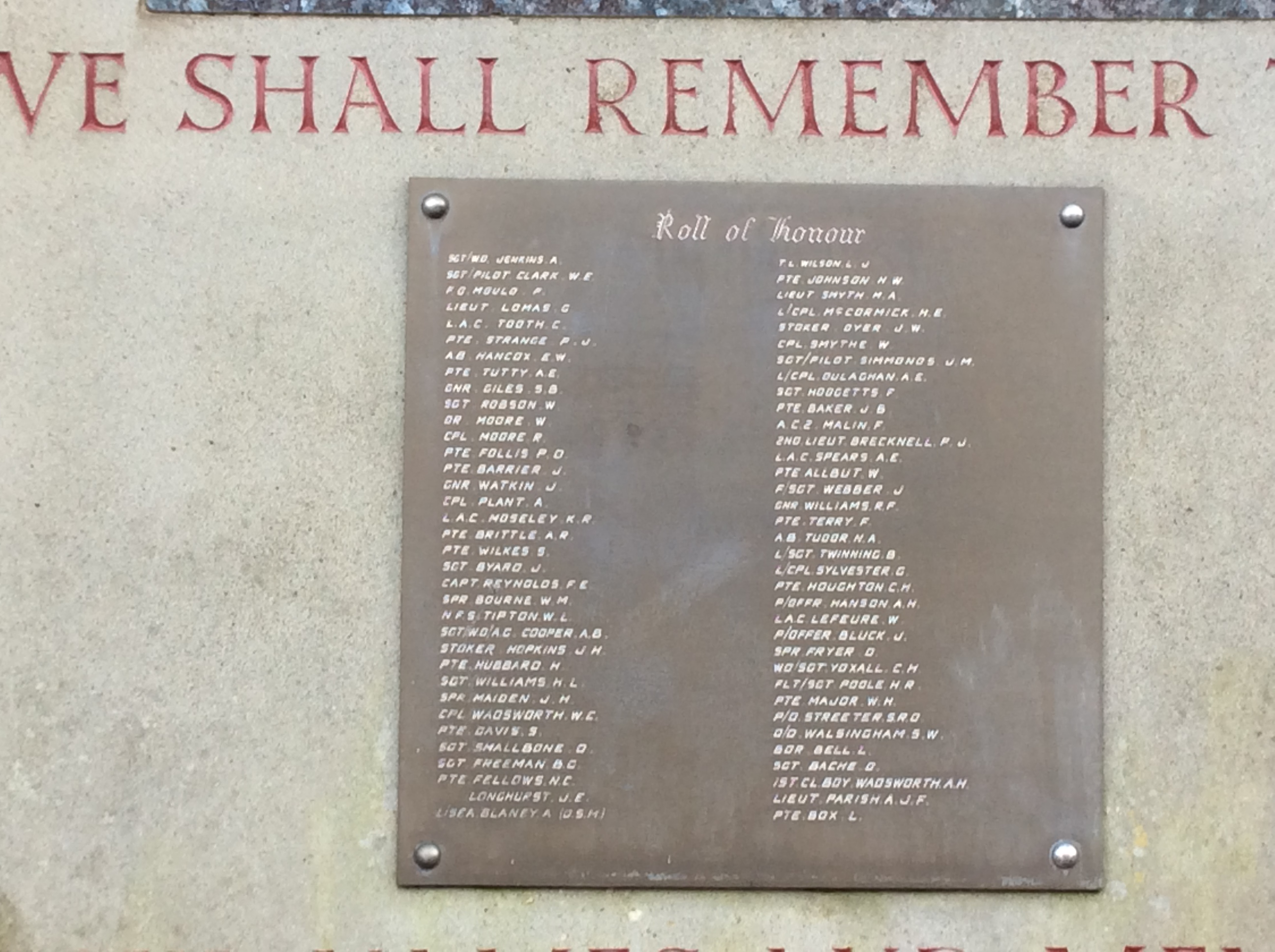 Royal British Legion Kings Heath WWII