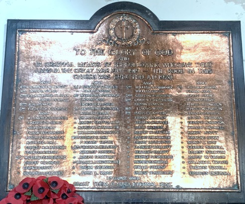 WW1 Memorial, Christ Church, Coatham, Redcar