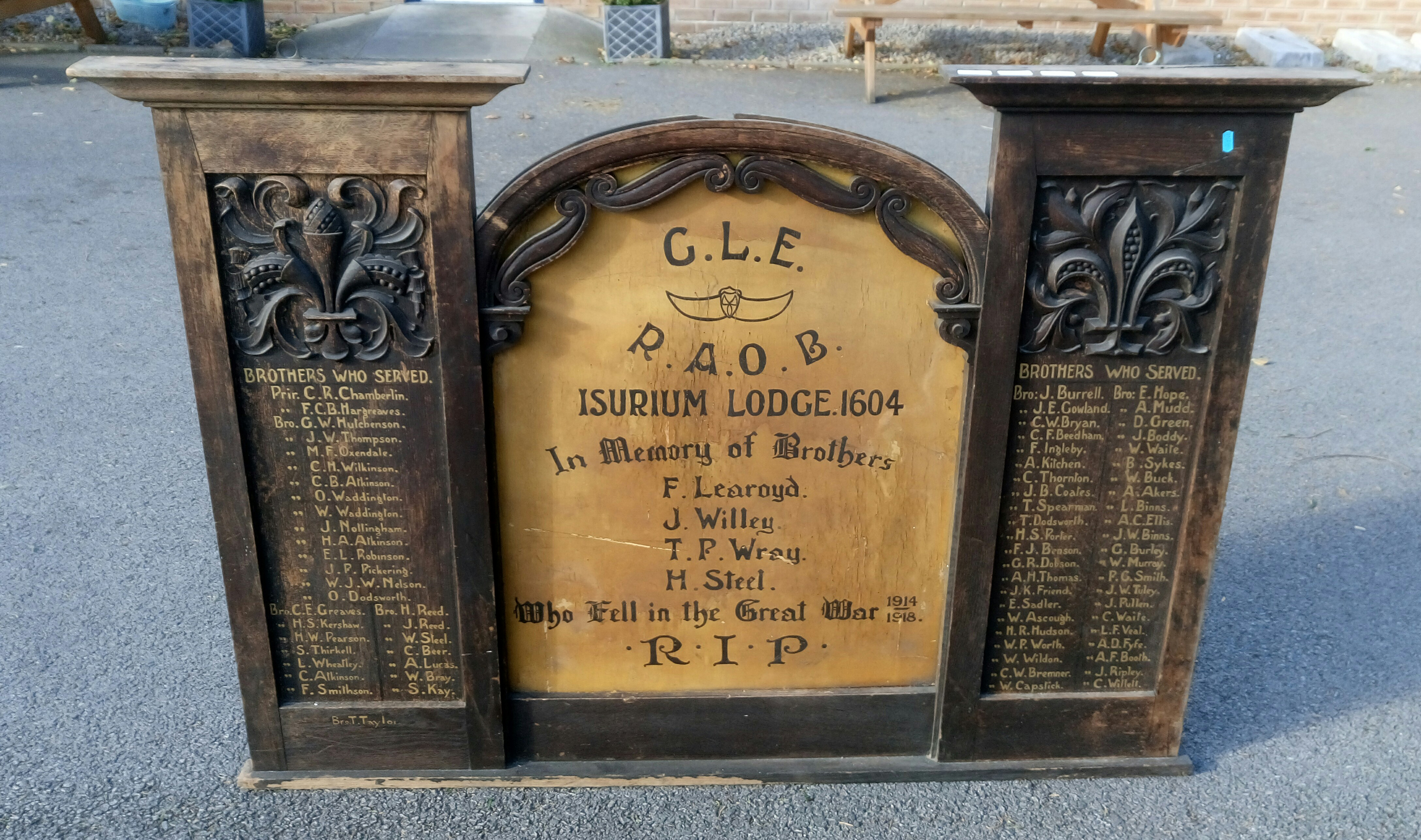 RAOB Isurium Lodge 1604 - War Memorials Online