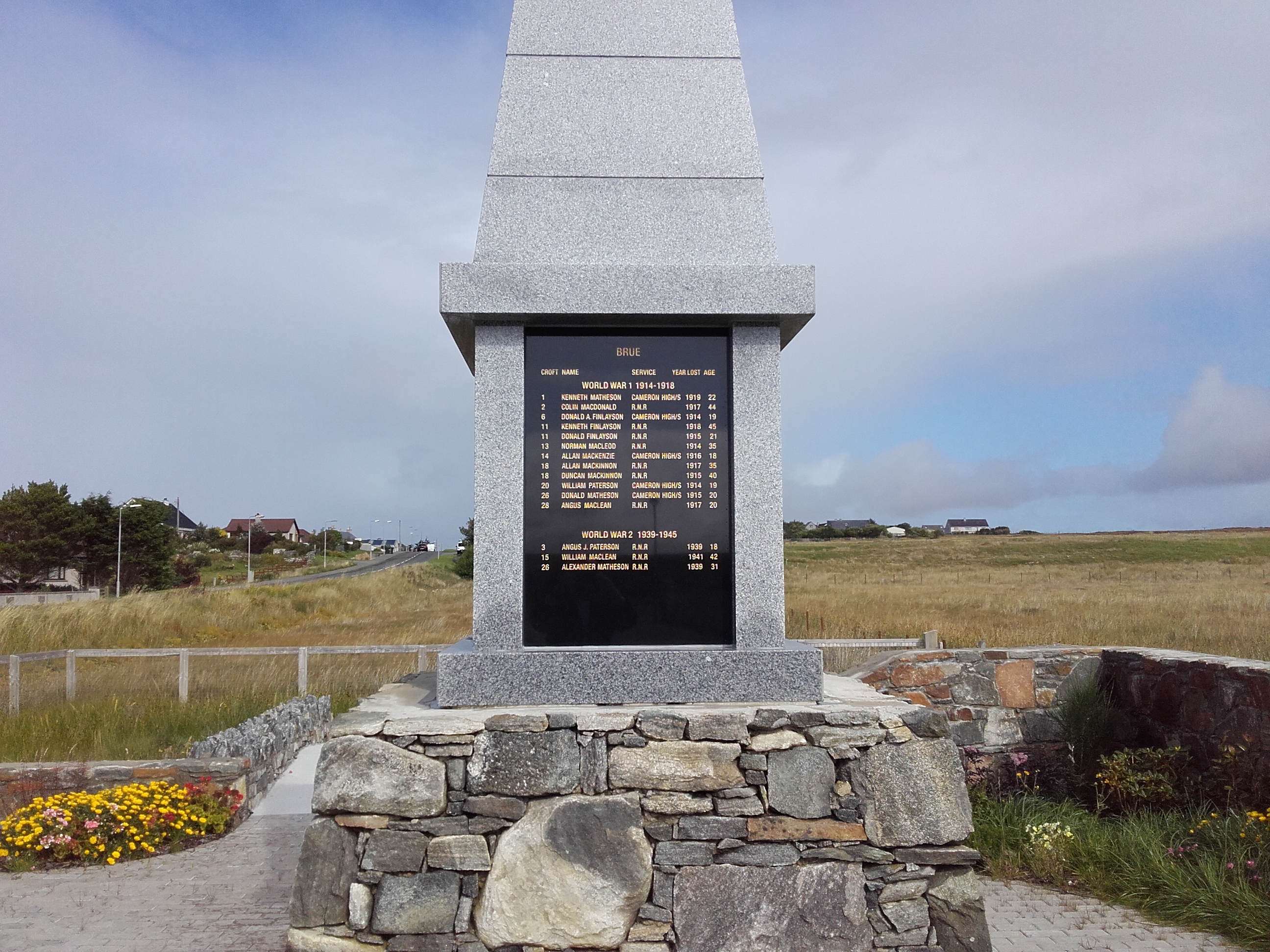 Barvas Village Memorial - War Memorials Online