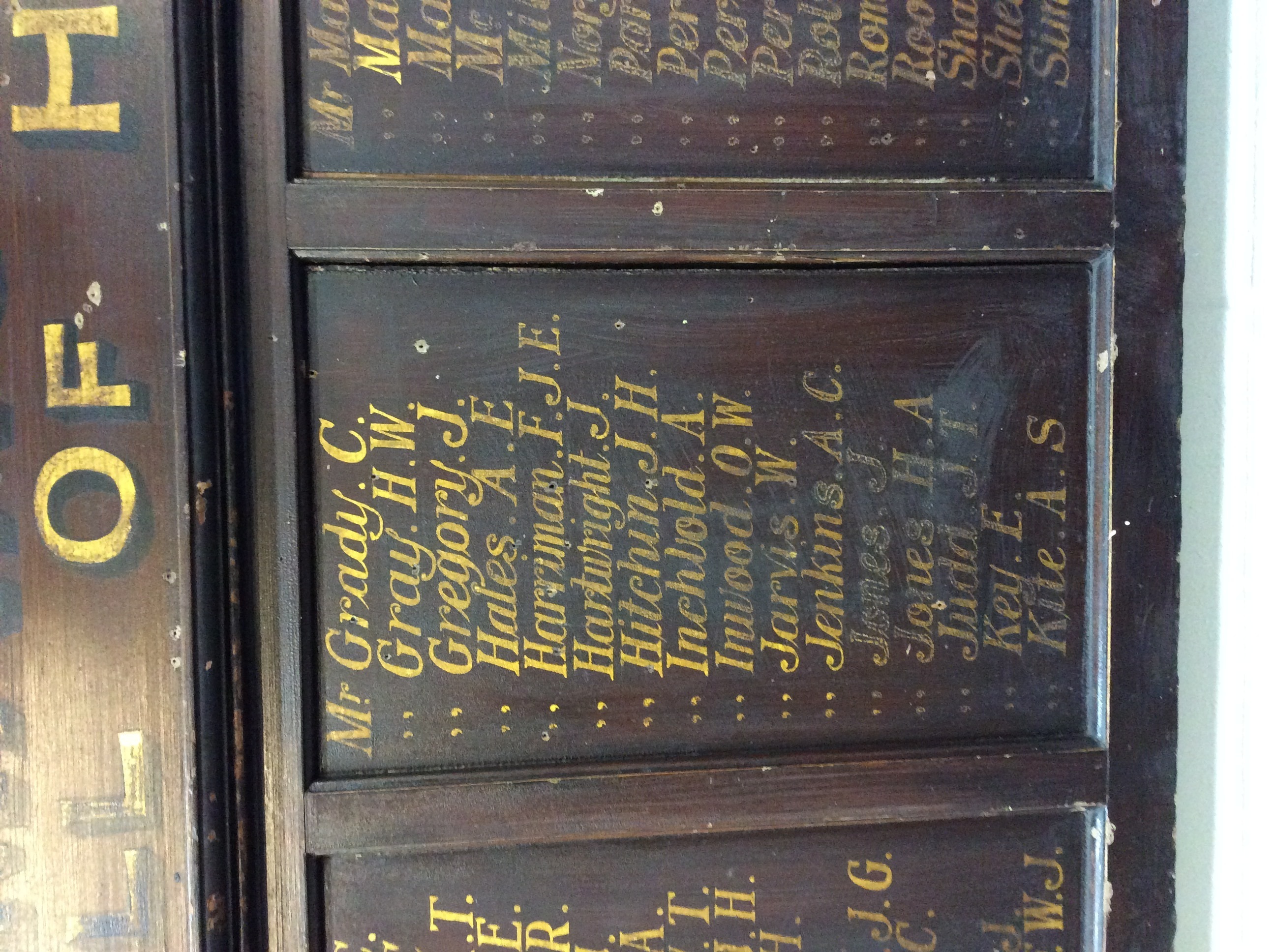Aston Manor Post Office Roll of Honour (Served)