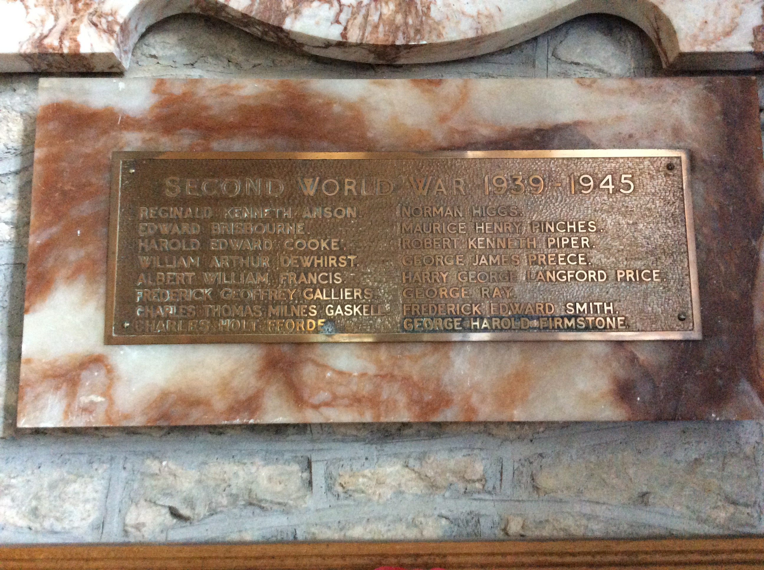 World War Two Memorial Plaque - War Memorials Online