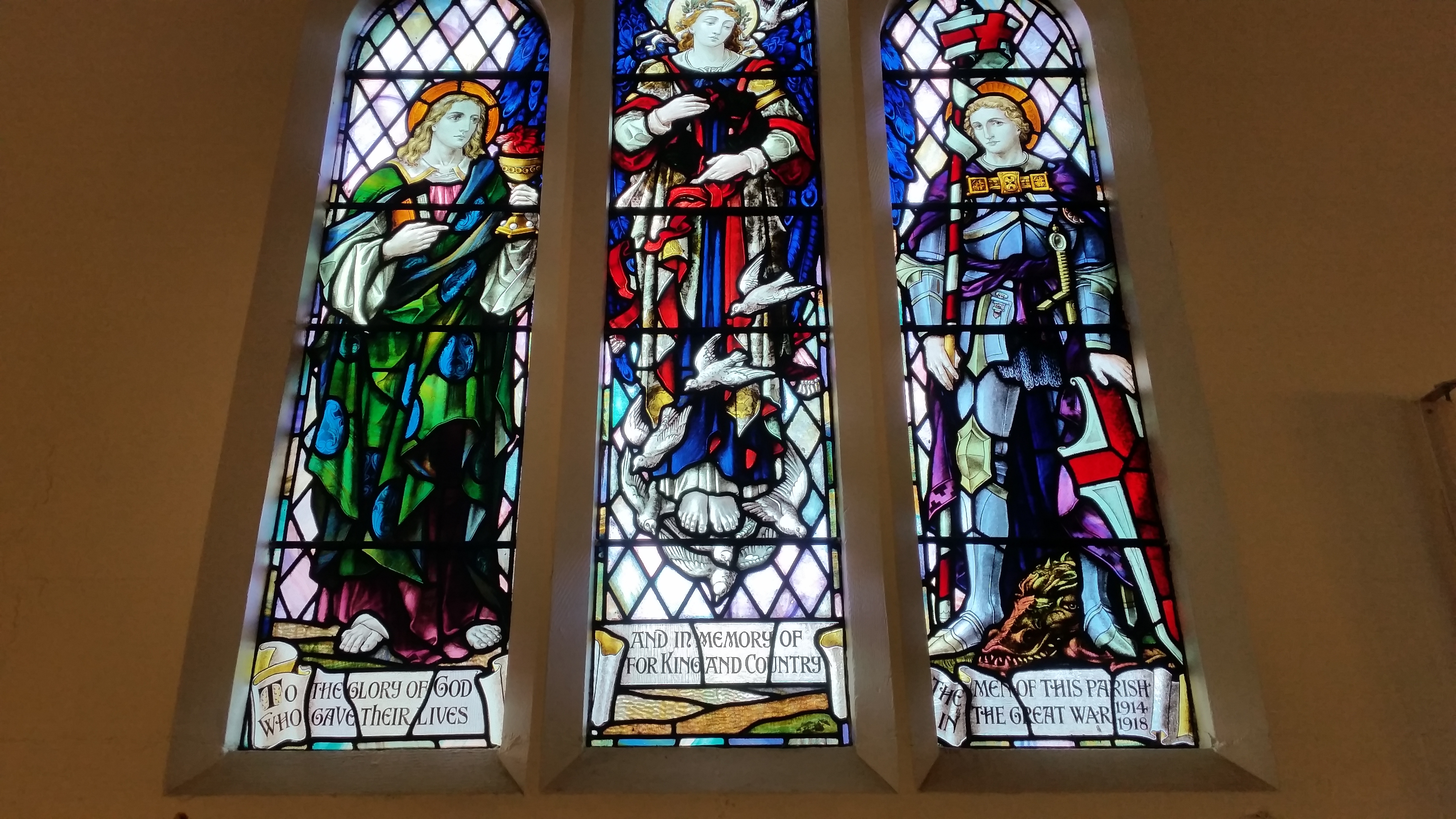 St John the Apostle Stained Glass Window WW1 - War Memorials Online