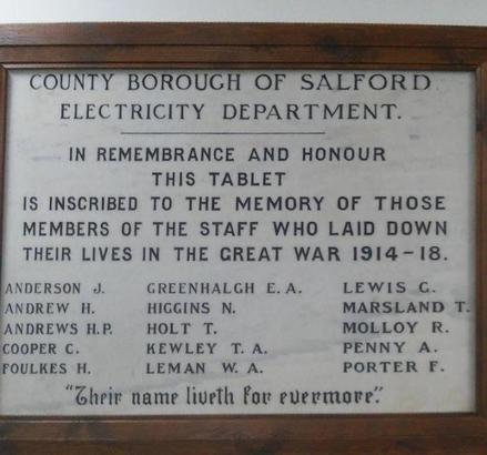 County Borough of Salford Electricity Department