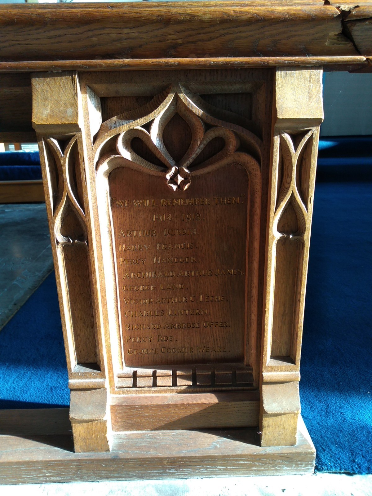 Axbridge Altar Rail Panels