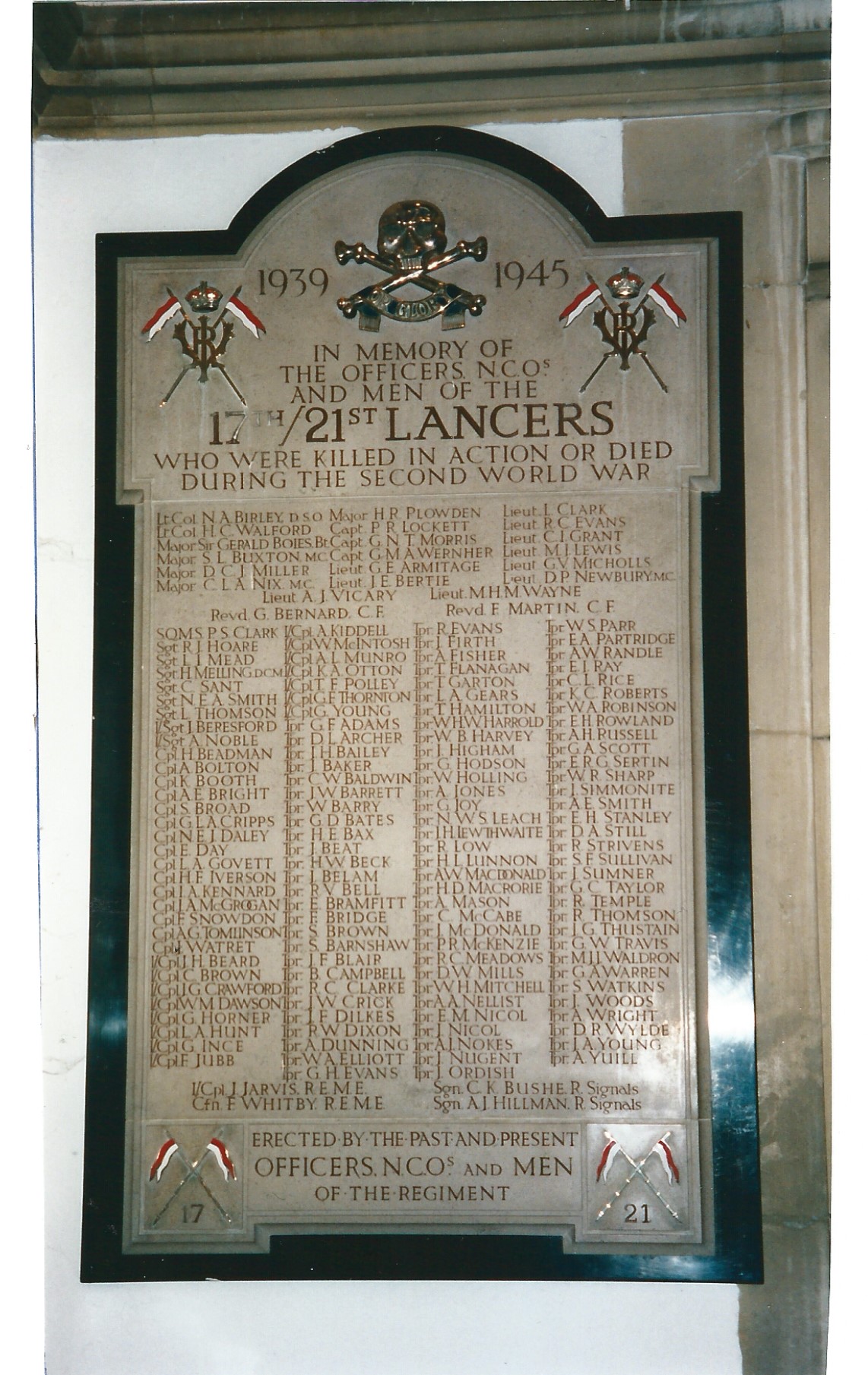 17th/21st Lancers WW2 - War Memorials Online