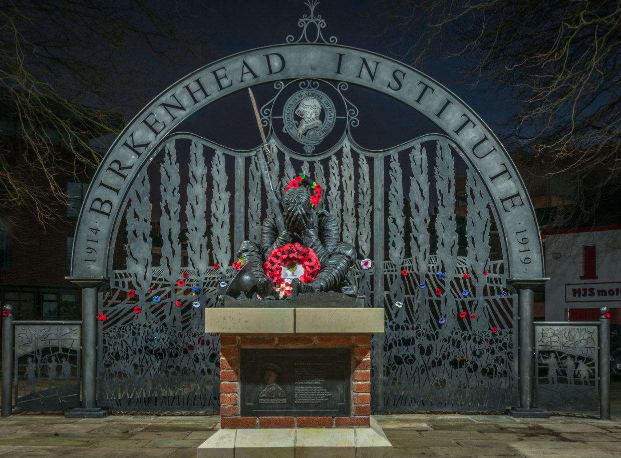 Old Boys of Birkenhead Institute (Futility Statue) - War Memorials Online
