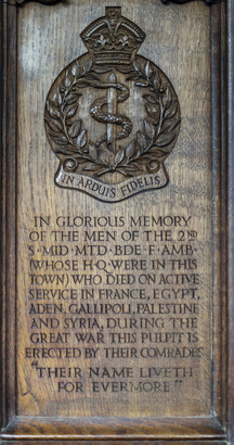 2nd South Midland Field Ambulance RAMC memorial Stony Stratford