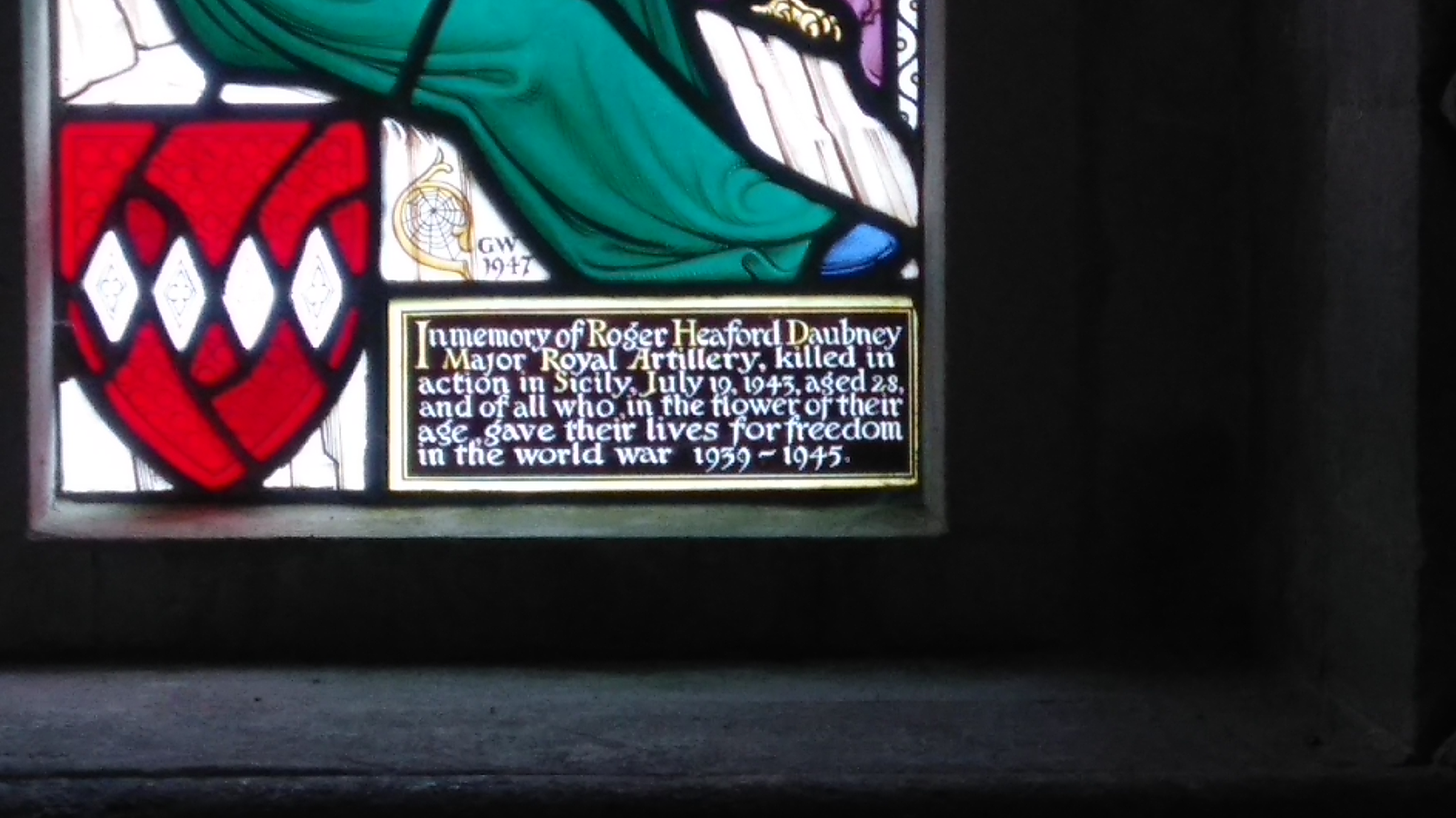 Major R H Daubney Memorial Window