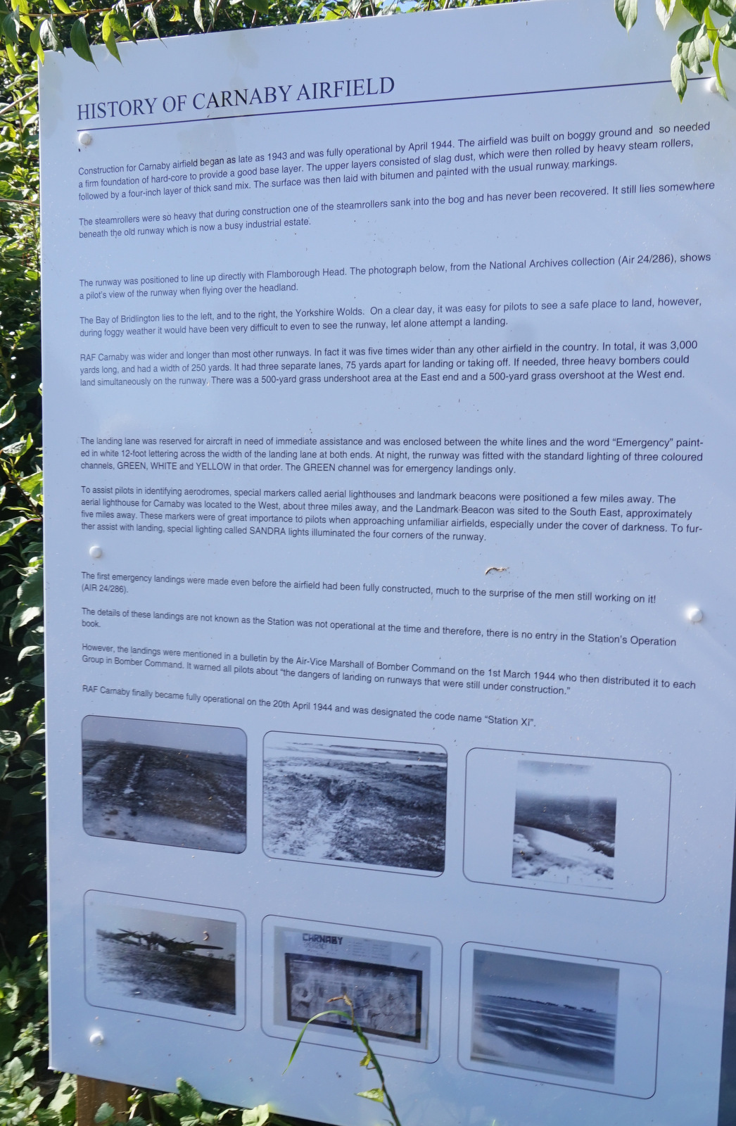 Carnaby Airfield Memorial