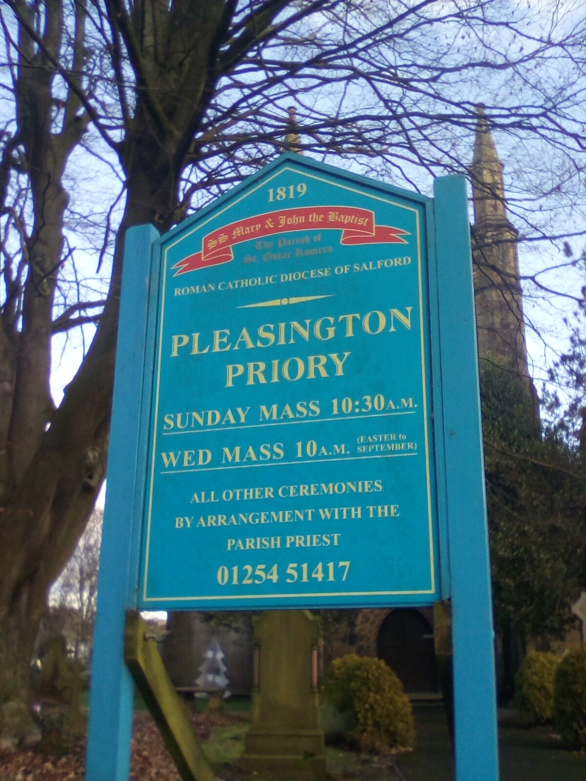 Pleasington Priory WW1 Plaques