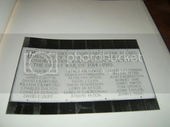 Tay Square United Free Church WW1 (Lost)